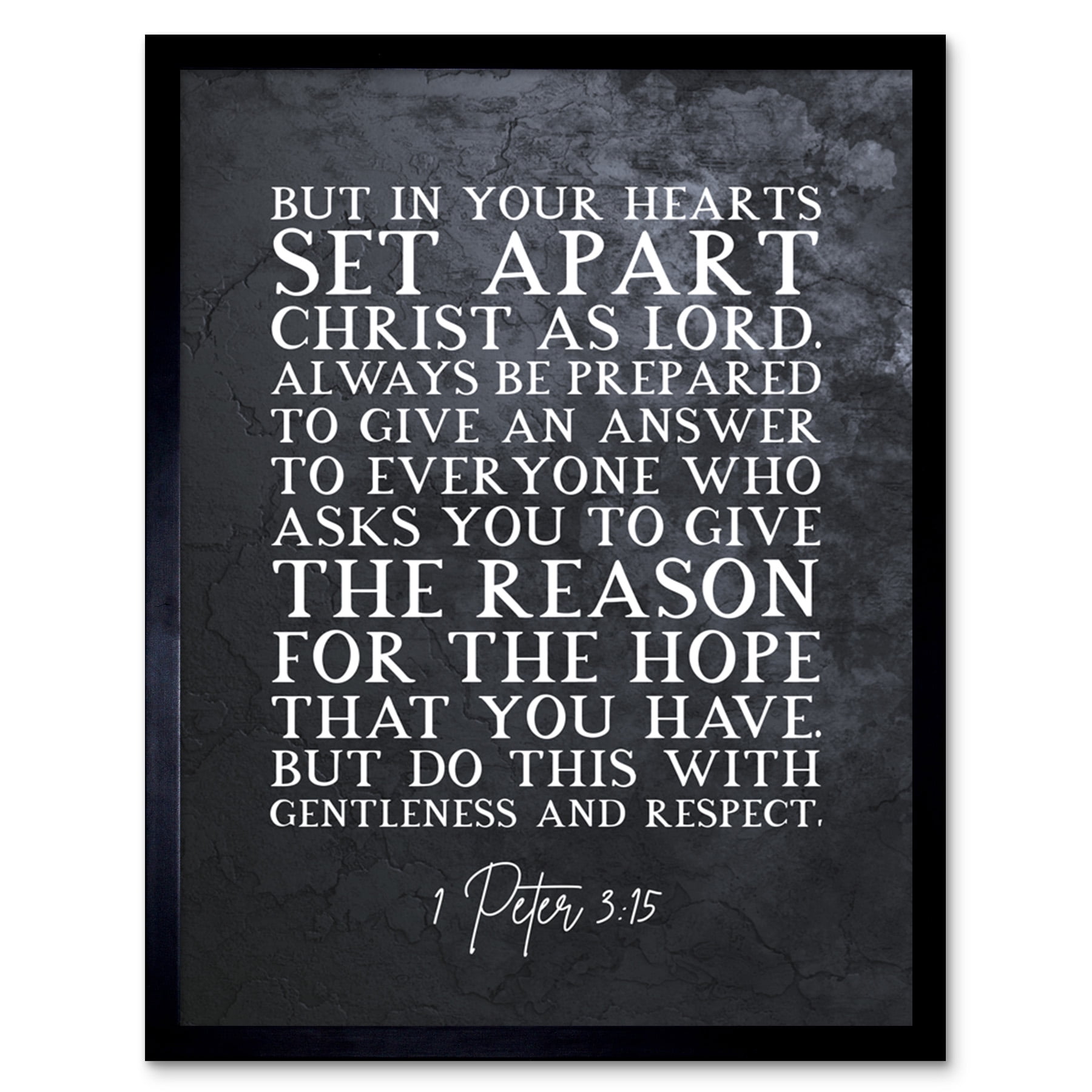 1 Peter 3:15 Set Apart Christ As Lord Christian Bible Verse Quote ...