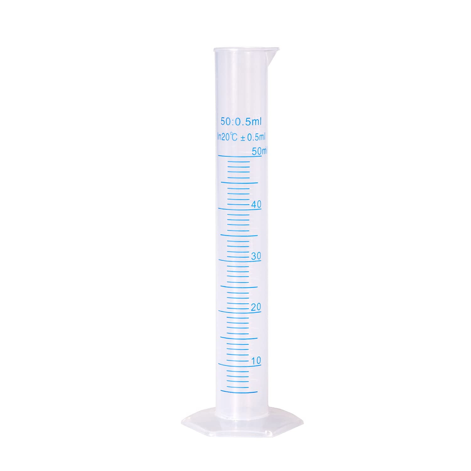 1 Piece 100ml Transparent Blue Line Measuring Graduated Cylinder ...