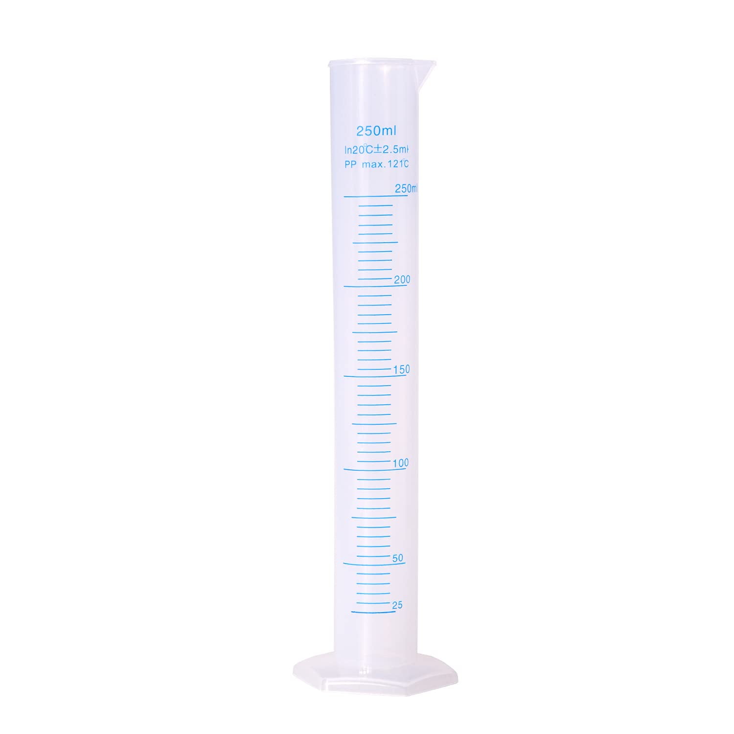 1 Piece 100ml Transparent Blue Line Measuring Graduated Cylinder ...