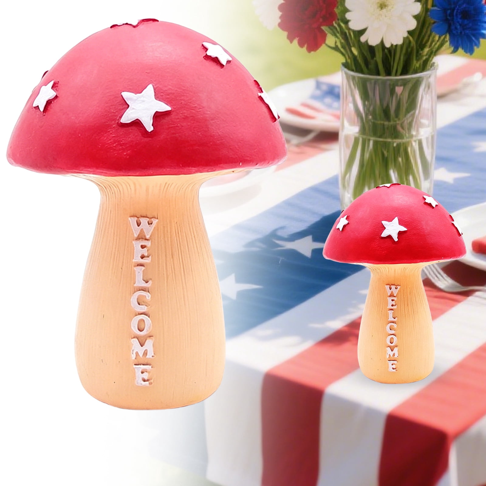 1 Piece 13x10 Inch Patriotic Resin Decorative Figurine, Independence ...