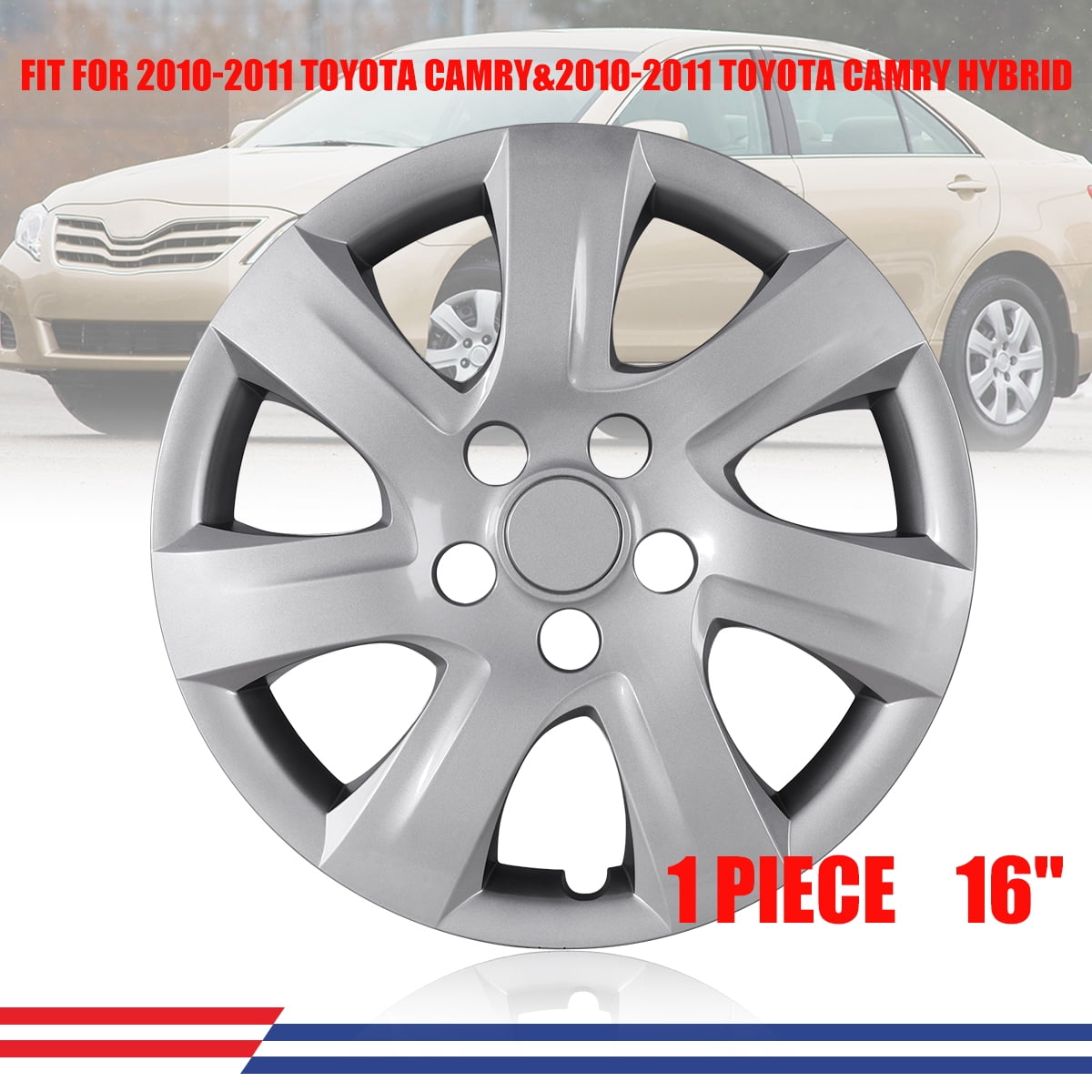 1 Piece 16" Hubcap Wheel Rims Cover Fit for 2010-2011 Toyota Camry&2010 ...