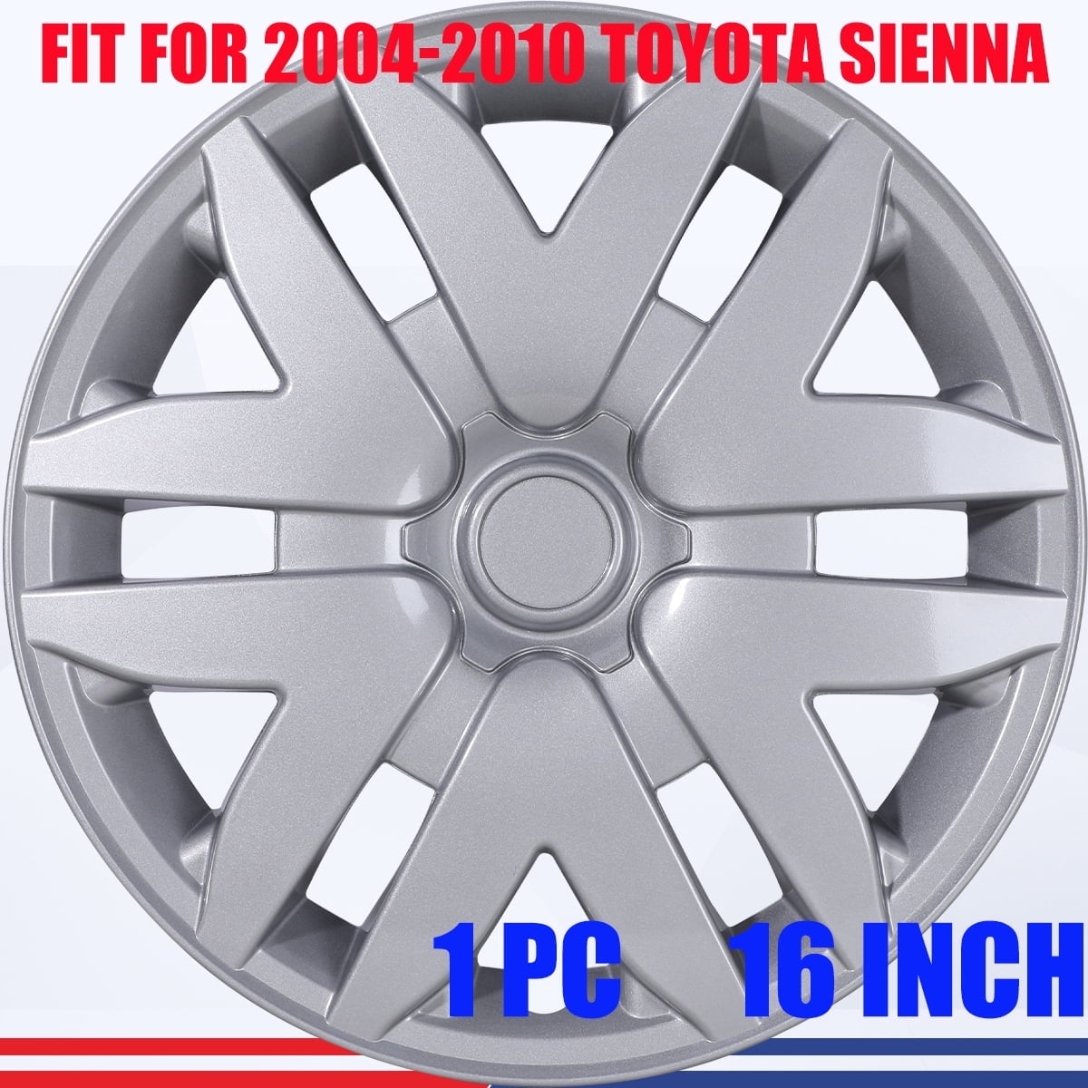 1 Piece 16" Sliver Hubcaps Steel Wheel Rims Cover Fit for 2004-2010 ...
