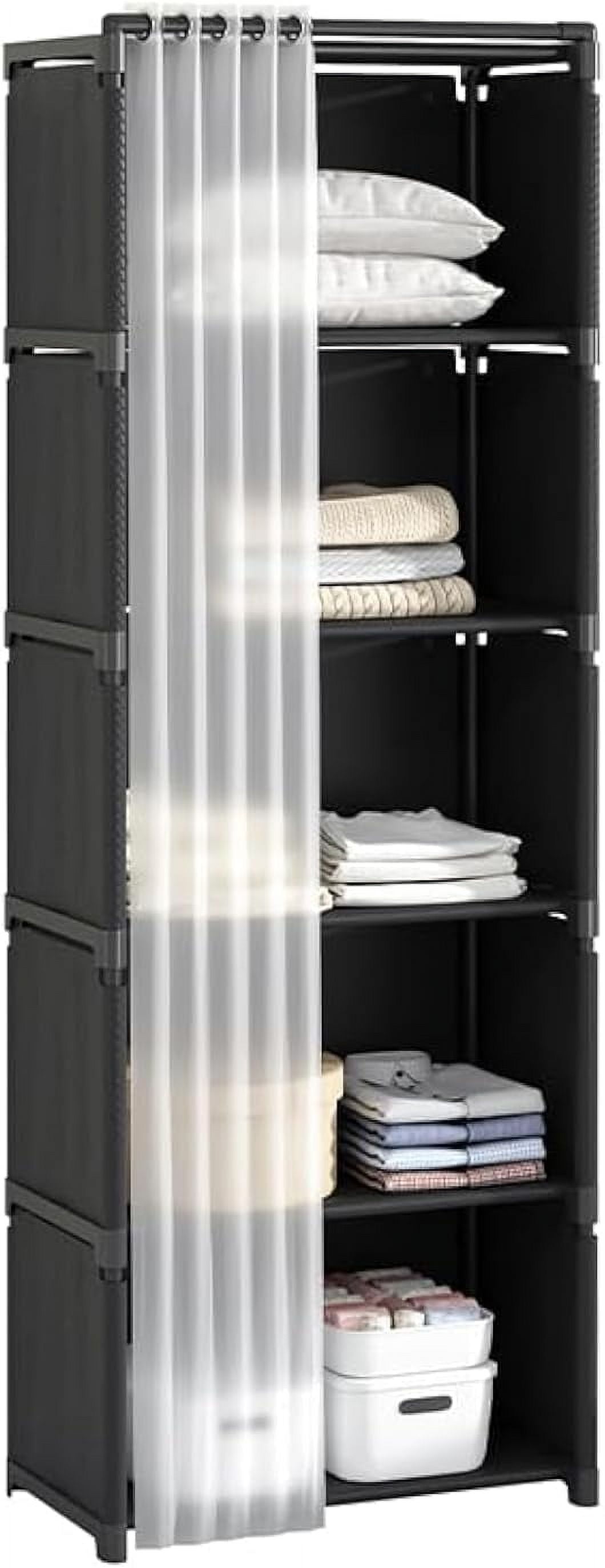 1 Piece 6 Storey Single Row Storage，5 Cube Storage Organizer with ...