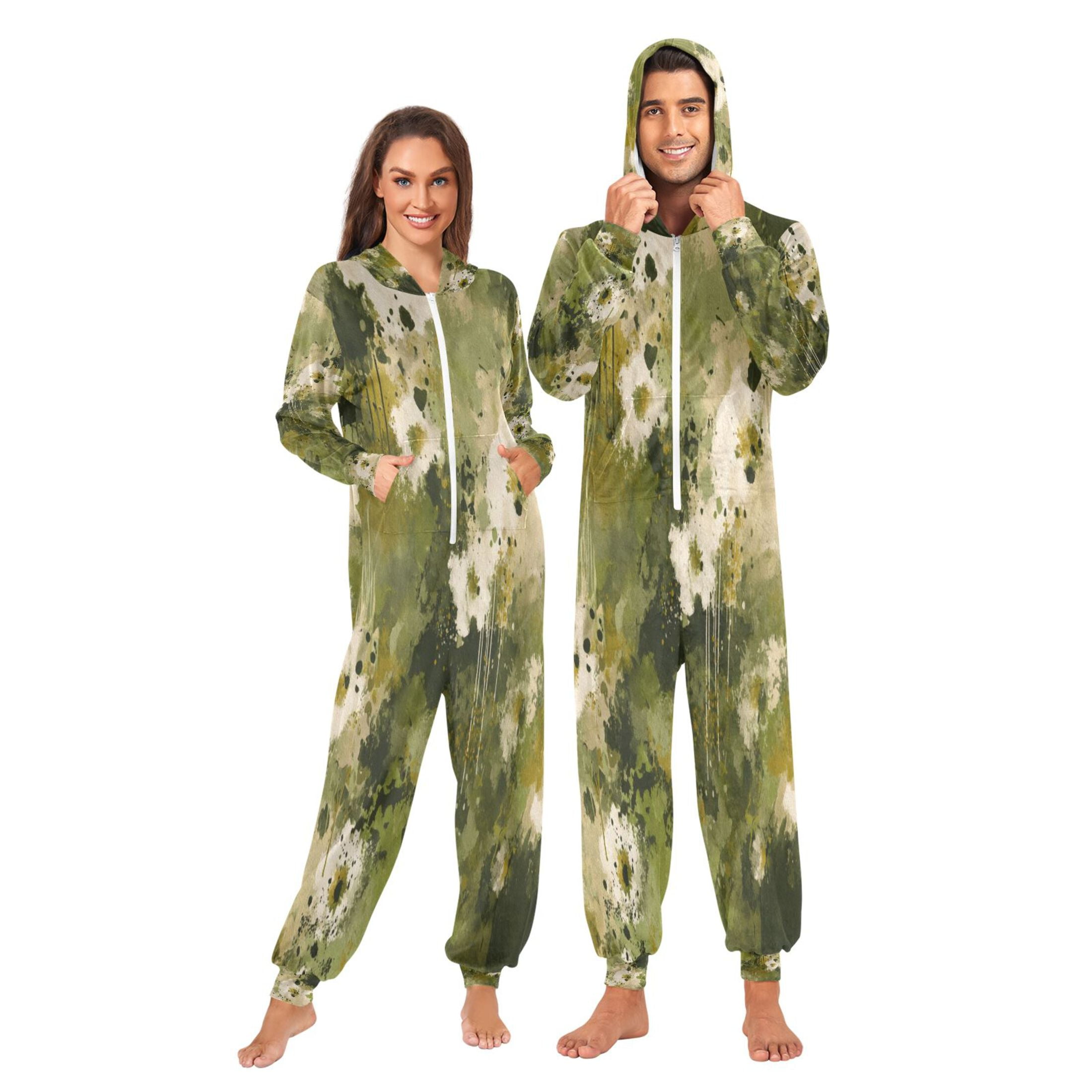 1 Piece Adult Onesie Pajamas Cozy & Loose-Fit Sleepsuit Loungewear with ...