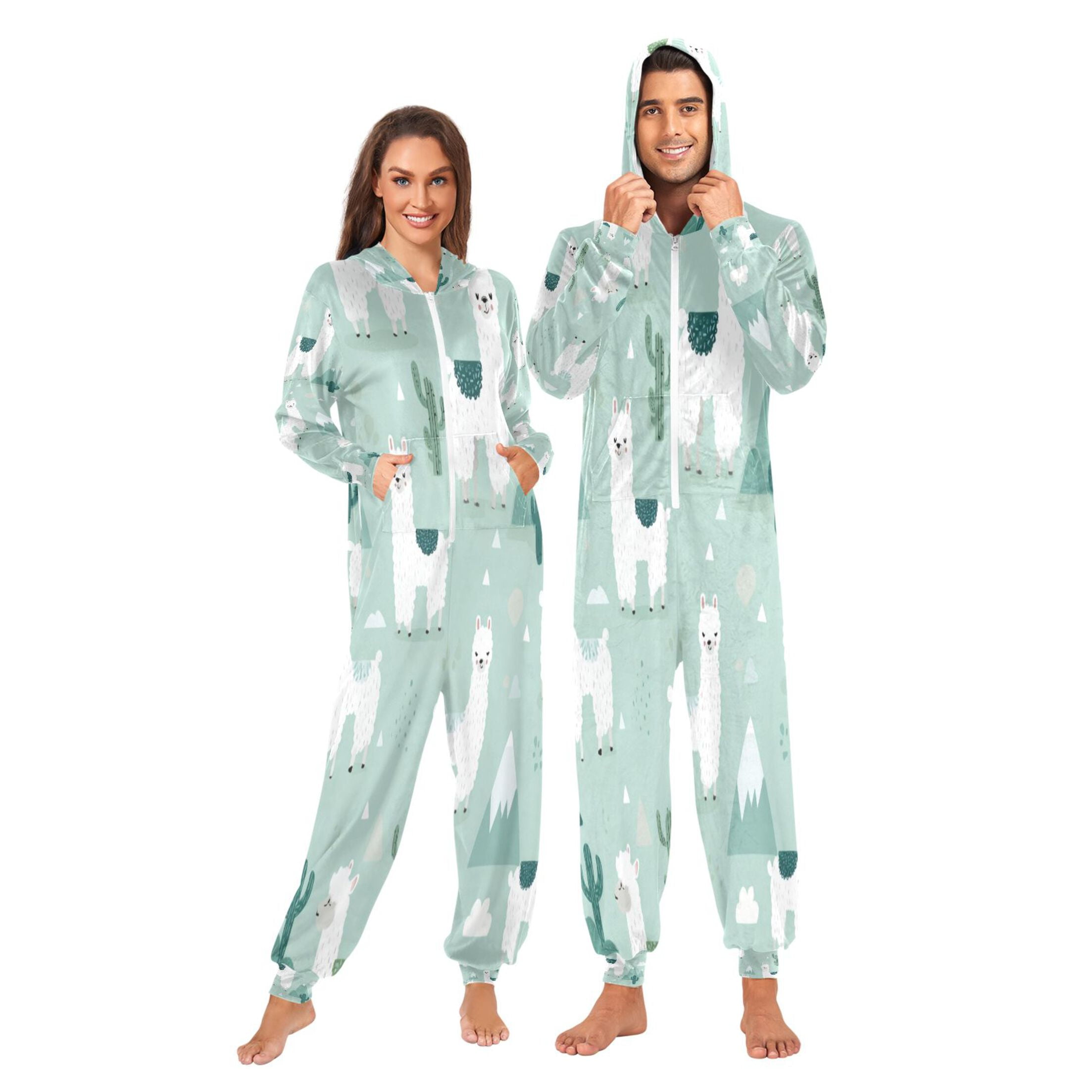 1 Piece Adult Onesie Pajamas Cozy & Loose-Fit Sleepsuit Loungewear with ...