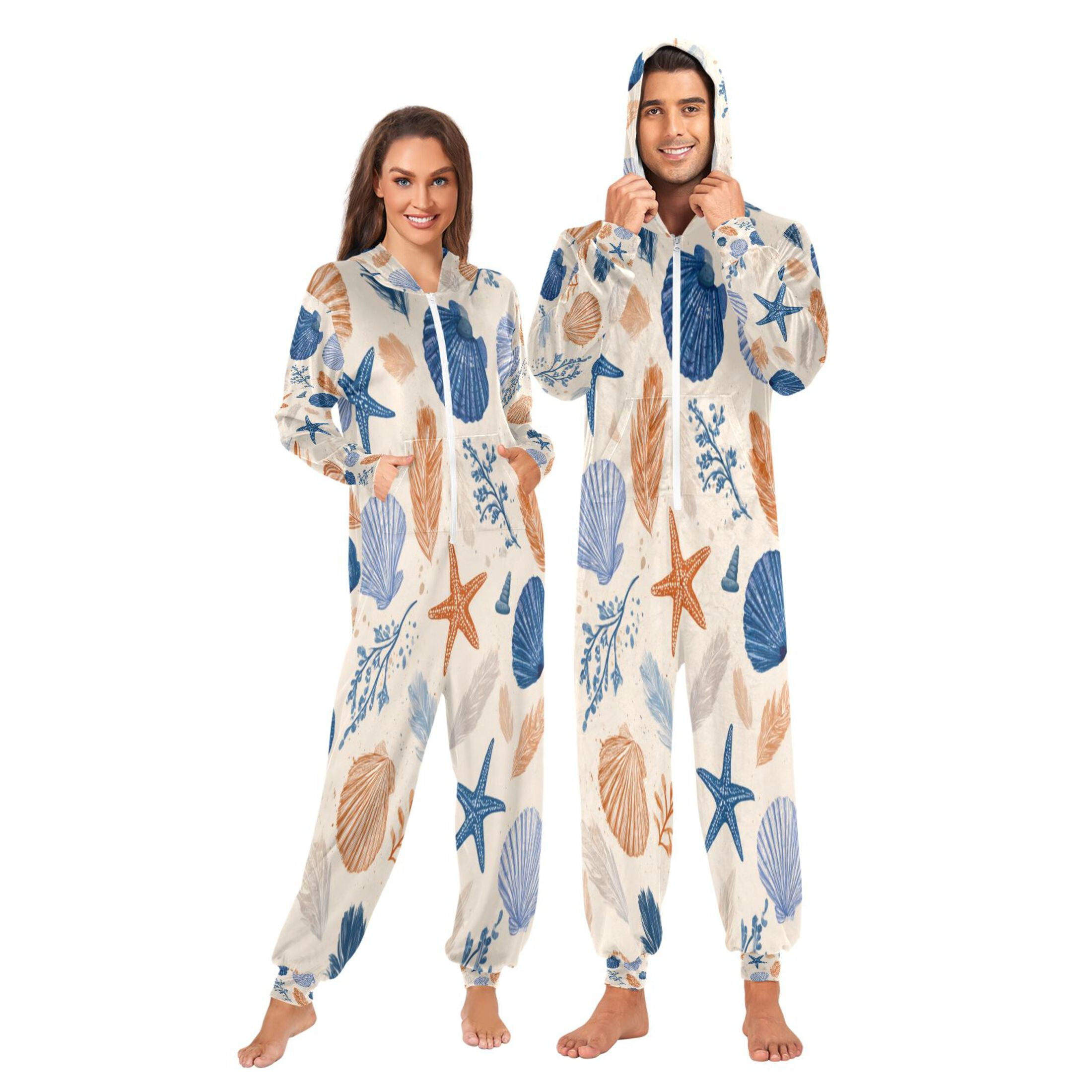 1 Piece Adult Onesie Pajamas Cozy & Loose-Fit Sleepsuit Loungewear with ...