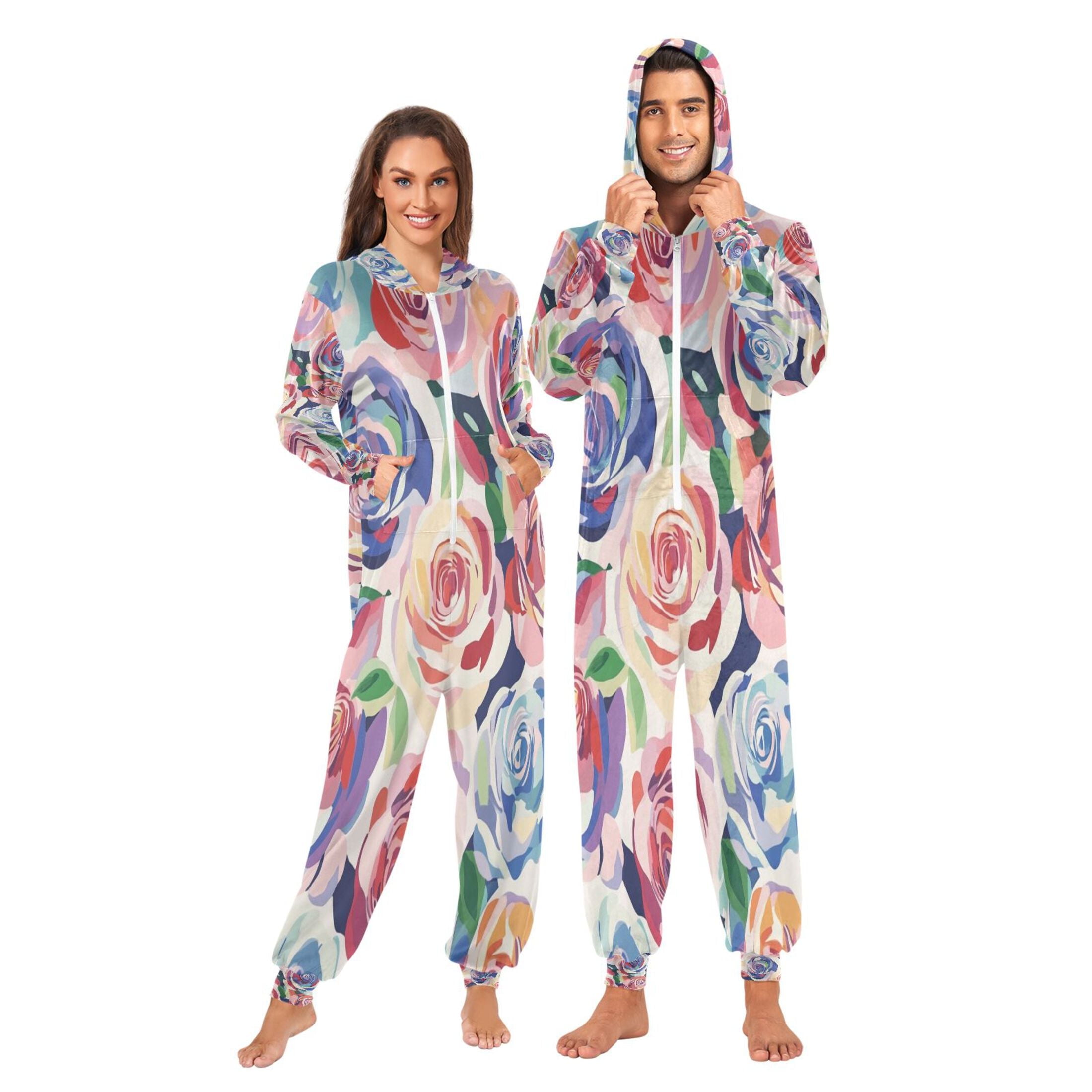 1 Piece Adult Onesie Pajamas Cozy & Loose-Fit Sleepsuit Loungewear with ...