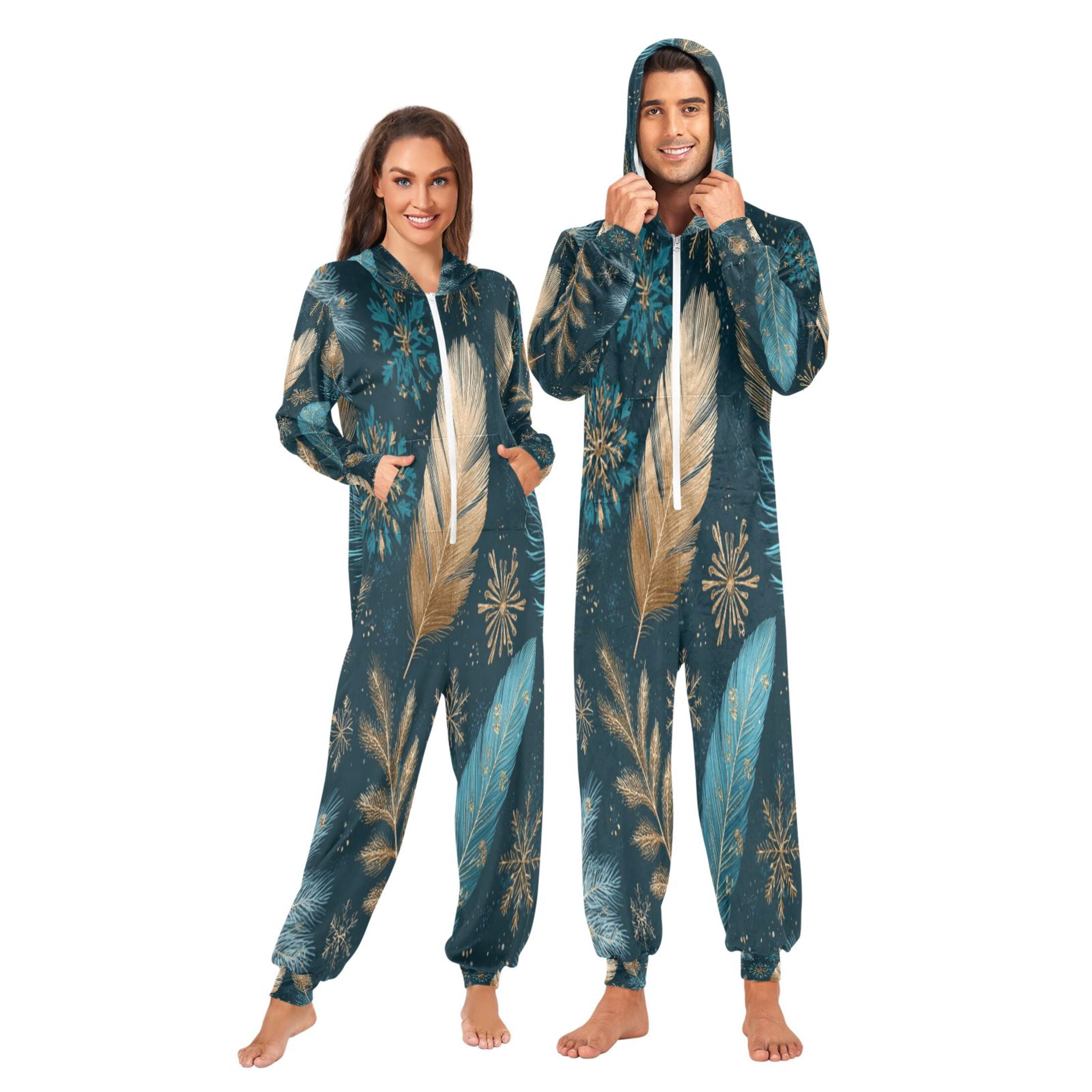 1 Piece Adult Onesie Pajamas Cozy & Loose-Fit Sleepsuit Loungewear with ...
