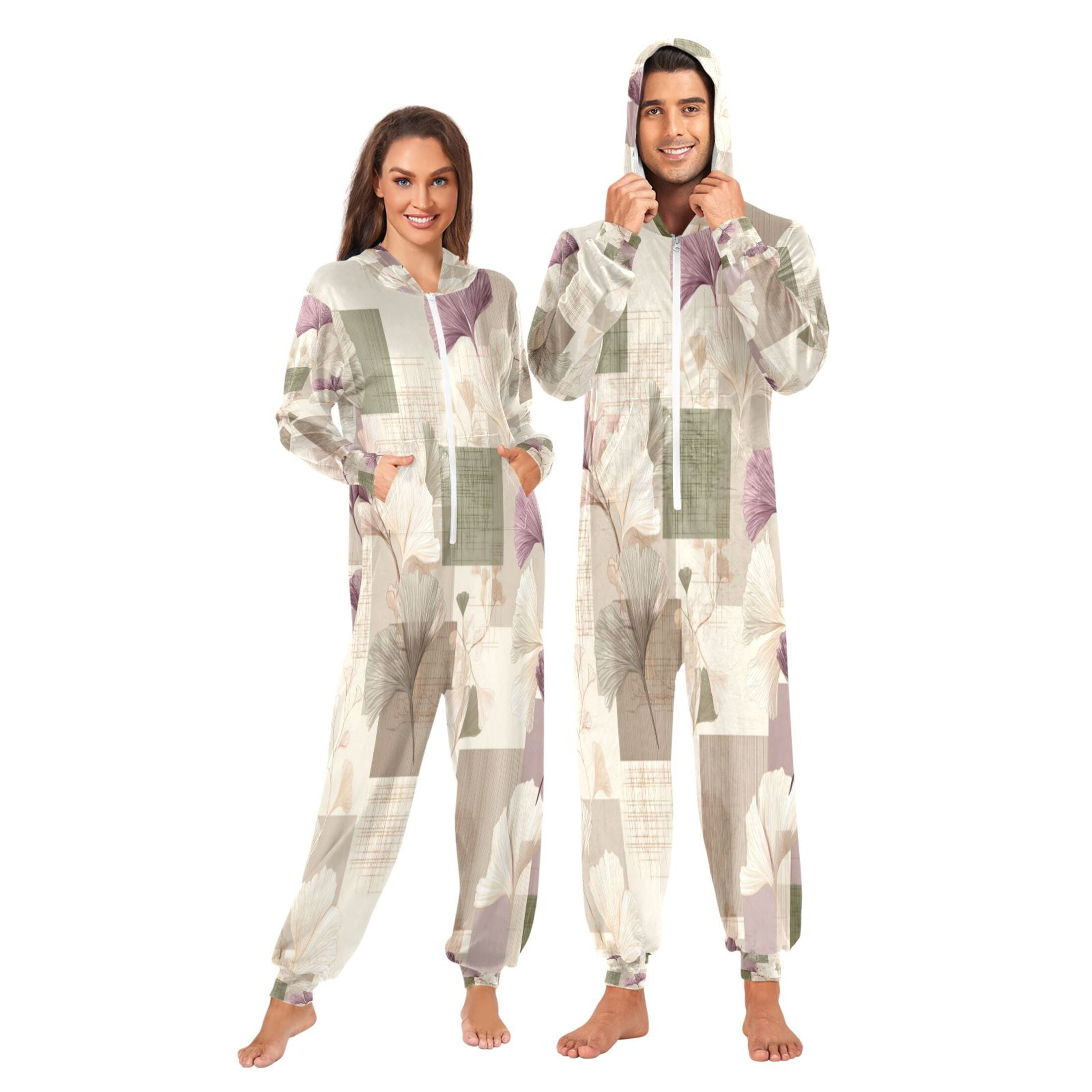 1 Piece Adult Onesie Pajamas Cozy & Loose-Fit Sleepsuit Loungewear with ...