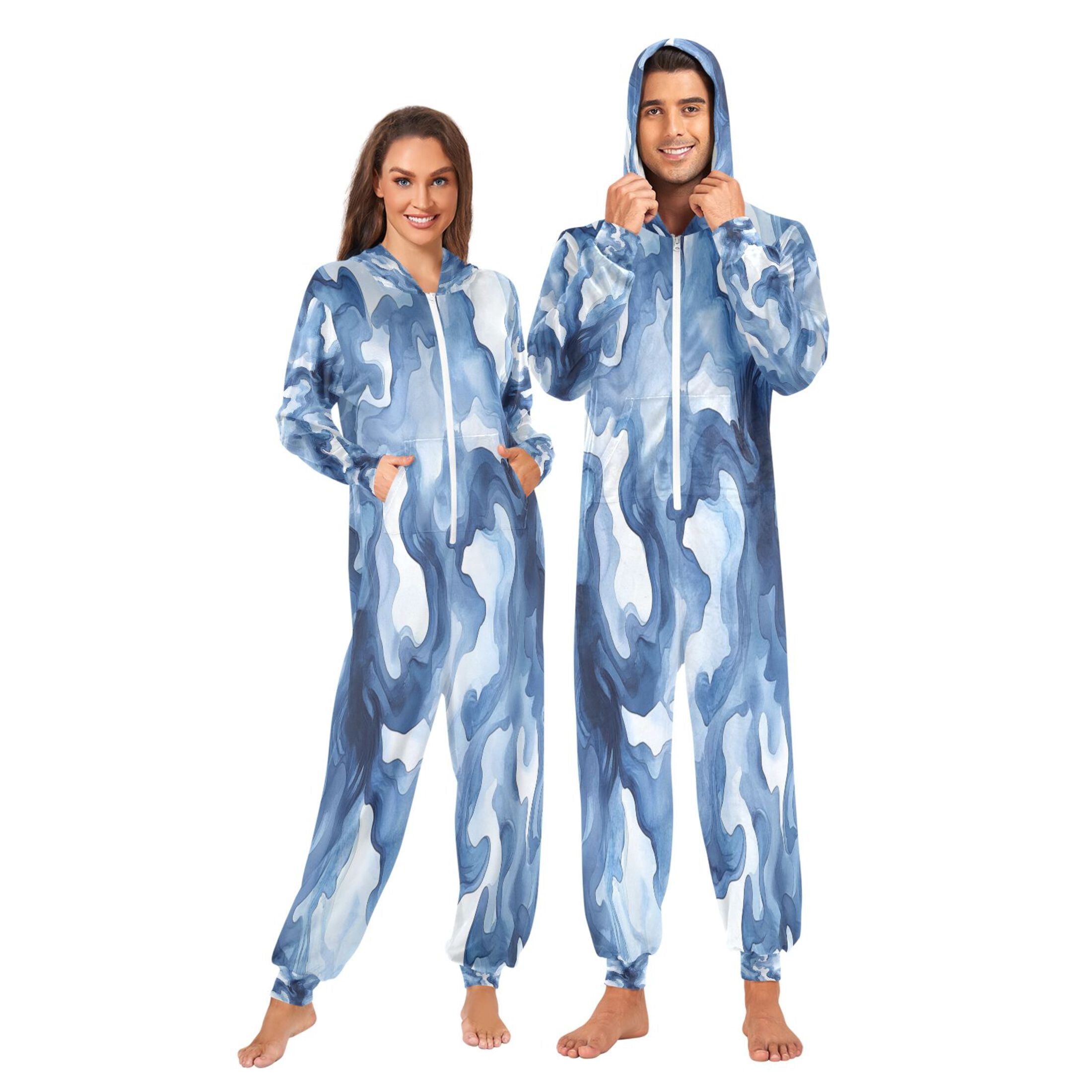 1 Piece Adult Onesie Pajamas Cozy & Loose-Fit Sleepsuit Loungewear with ...