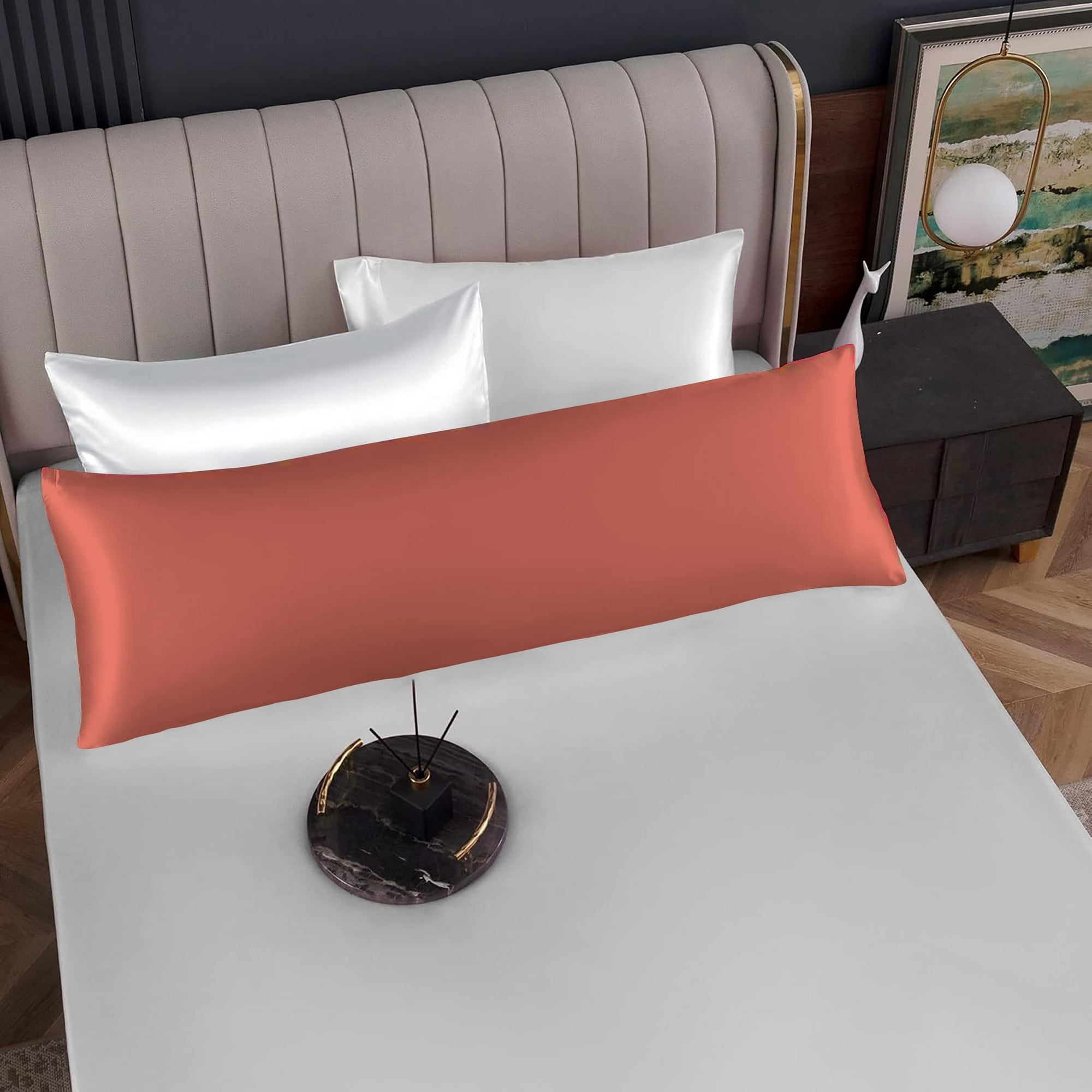1 Piece Body Pillowcase Solid Brick Red Body Pillowcase Size 20X54, 100 ...