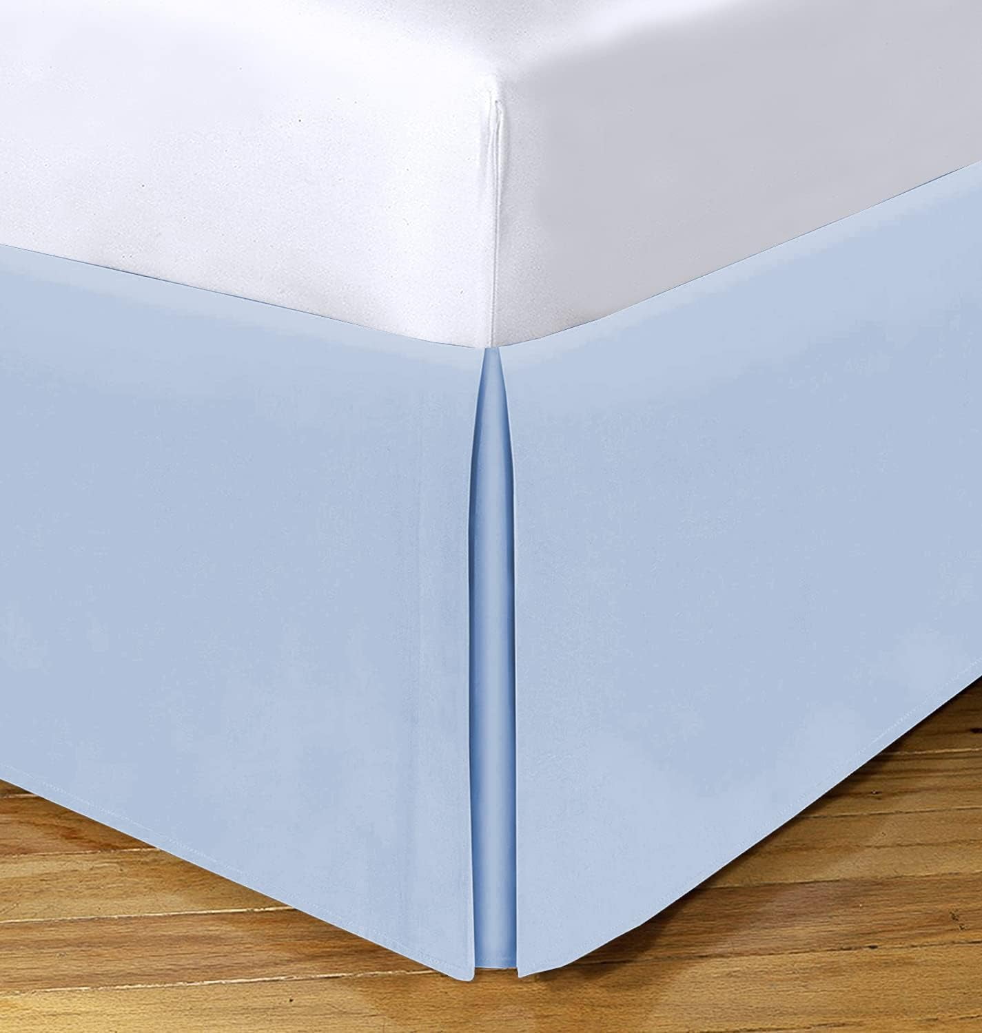 1 Piece Box Pleated with Split Corners 100% Egyptian Cotton Bed Skirt ...