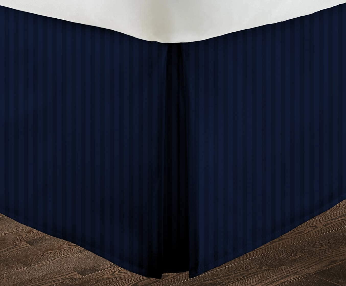 1 Piece Box Pleated with Split Corners 100% Egyptian Cotton Bed Skirt ...