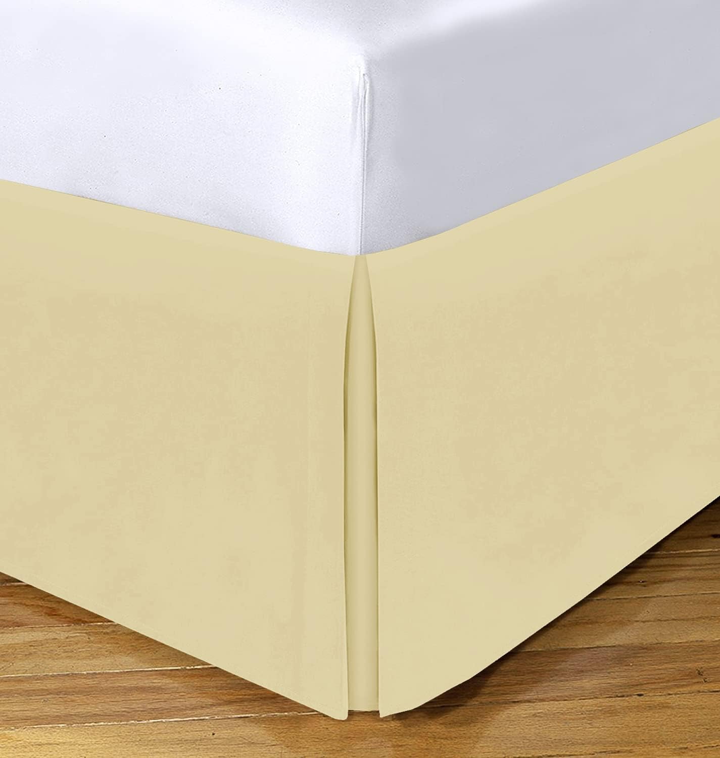1 Piece Box Pleated with Split Corners 100% Egyptian Cotton Bed Skirt ...