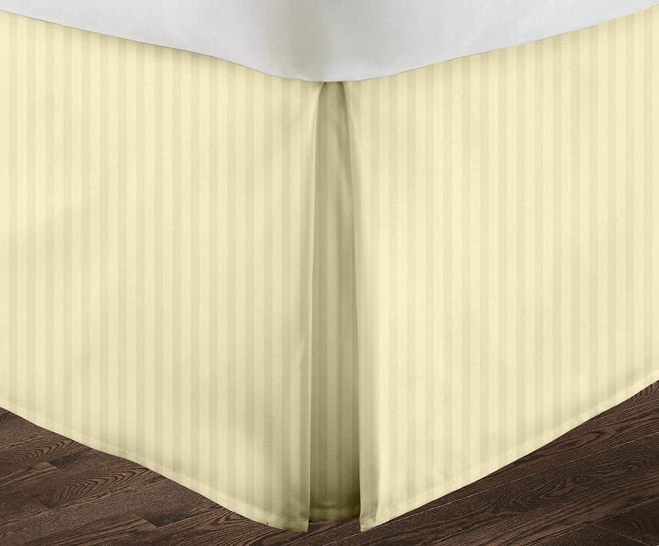 1 Piece Box Pleated with Split Corners 100% Egyptian Cotton Bed Skirt ...