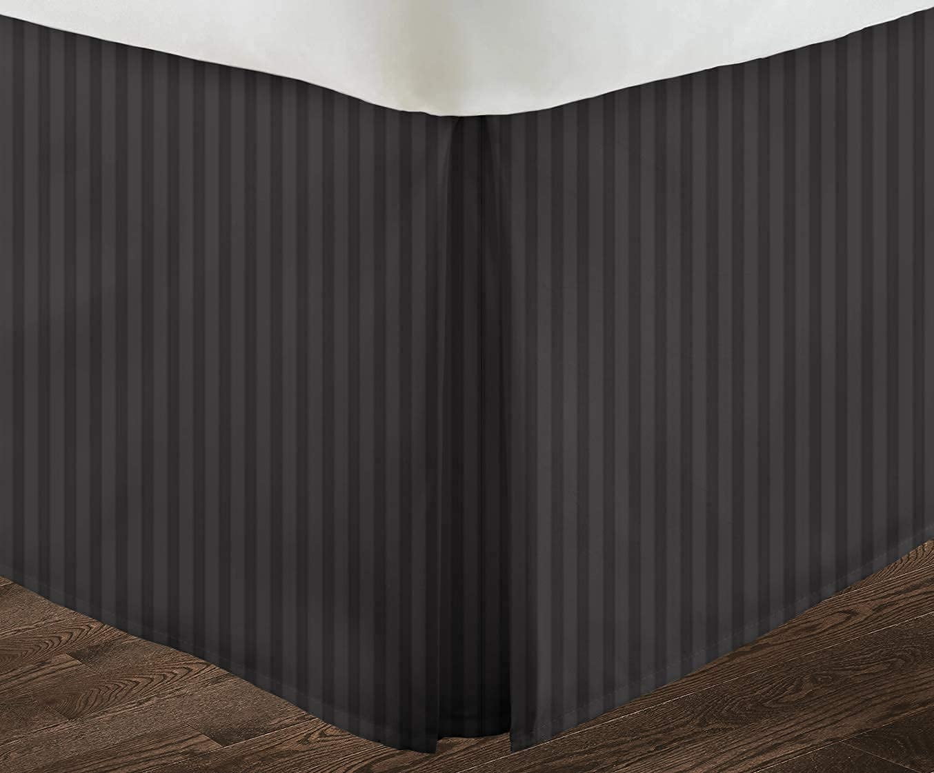 1 Piece Box Pleated with Split Corners 100% Egyptian Cotton Bed Skirt ...