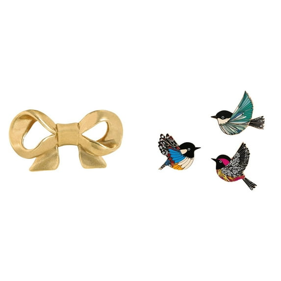 1 Piece Brass Furniture Handle Bird Wall Art Bowknot Cabinet Pull Easy ...