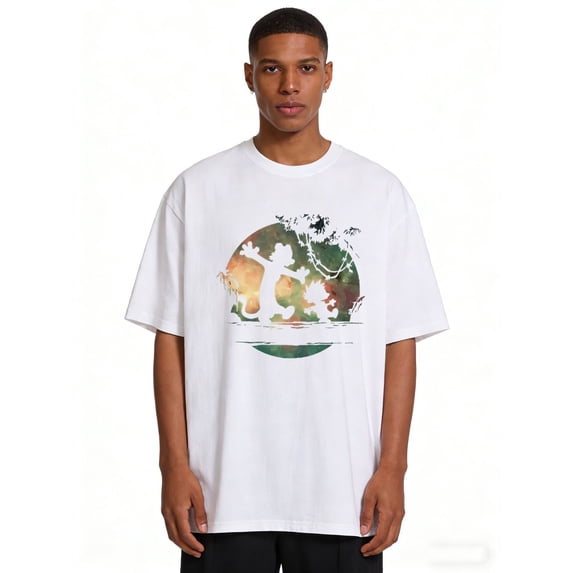 1 Piece Calvin & Hobbes Cartoon T-Shirt - 100% Cotton, Loose Fit, Short ...