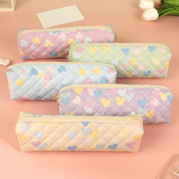 1 Piece Canvas Pencil Case, Large Capacity Pen Pouch, Multi Compartment ...