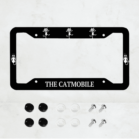 Cat Mom Cat Lover Design Heavy Duty Metal Car License Plate Frame Auto ...