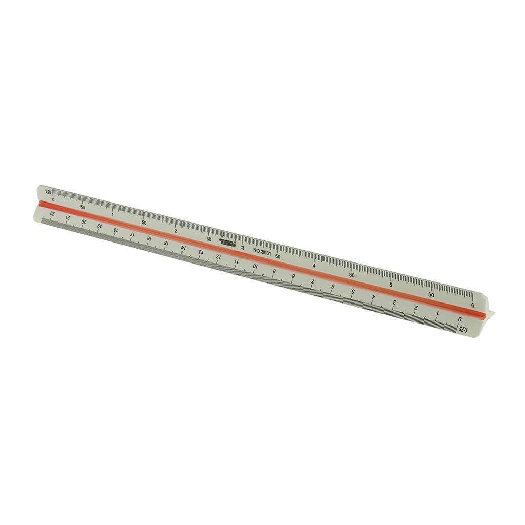 1 Piece Coded Triangular Scale Ruler - 300mm/12inch - 6 Scales - for ...