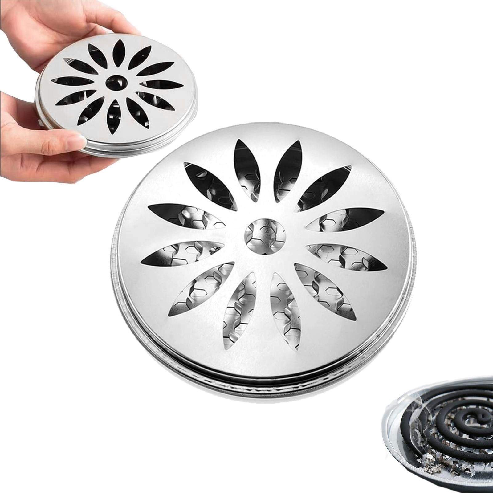 1 Piece Of Covered Mosquito Coil Tray A|4 Stainless Holders With Lid ...