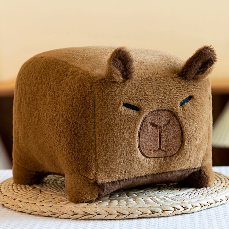 1 Piece Cute Cartoon Sleeping Pillow Block Capybara Plush Toy Square ...