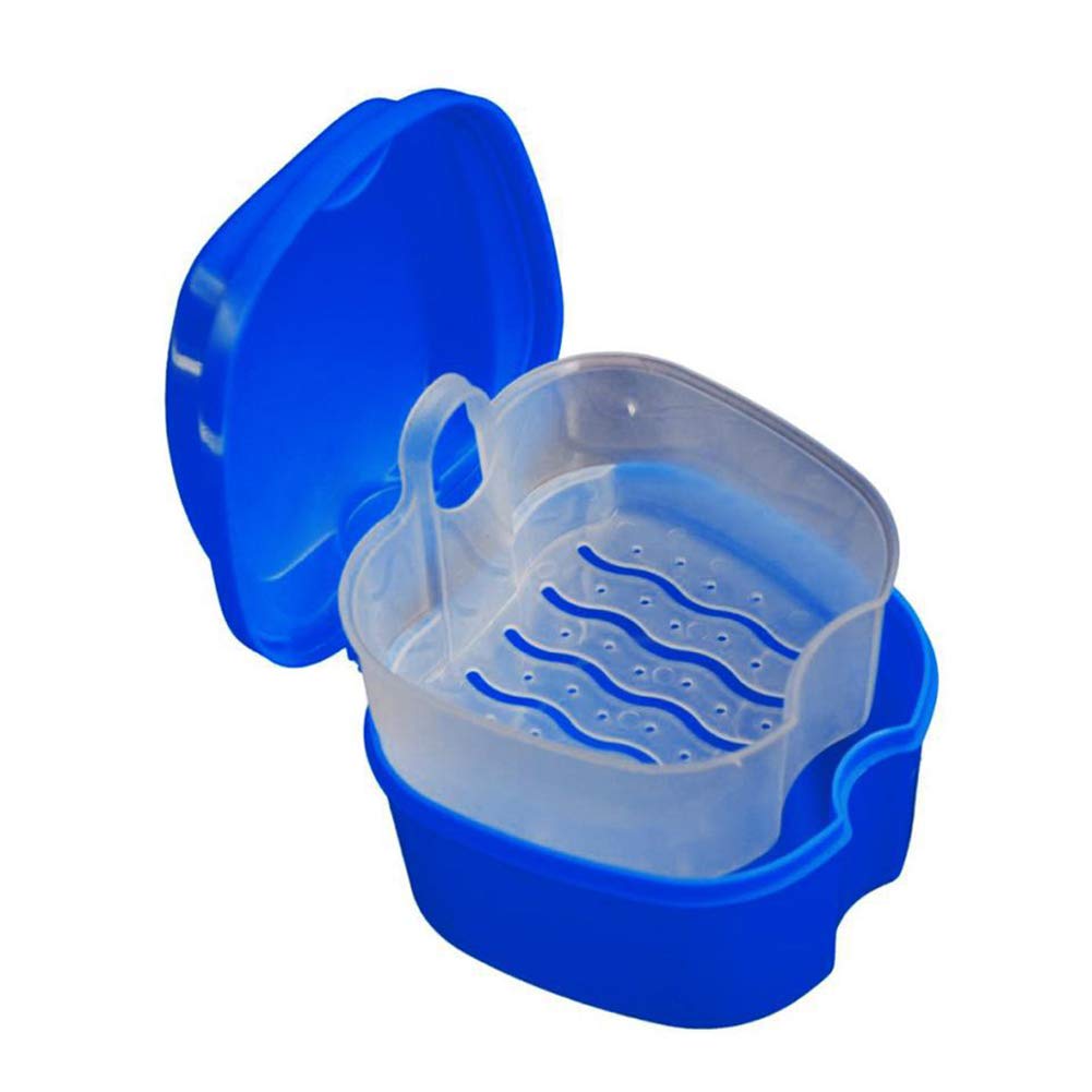 1 Piece Denture Case Denture Bath Box Case Dental Orthodontic Retainer ...