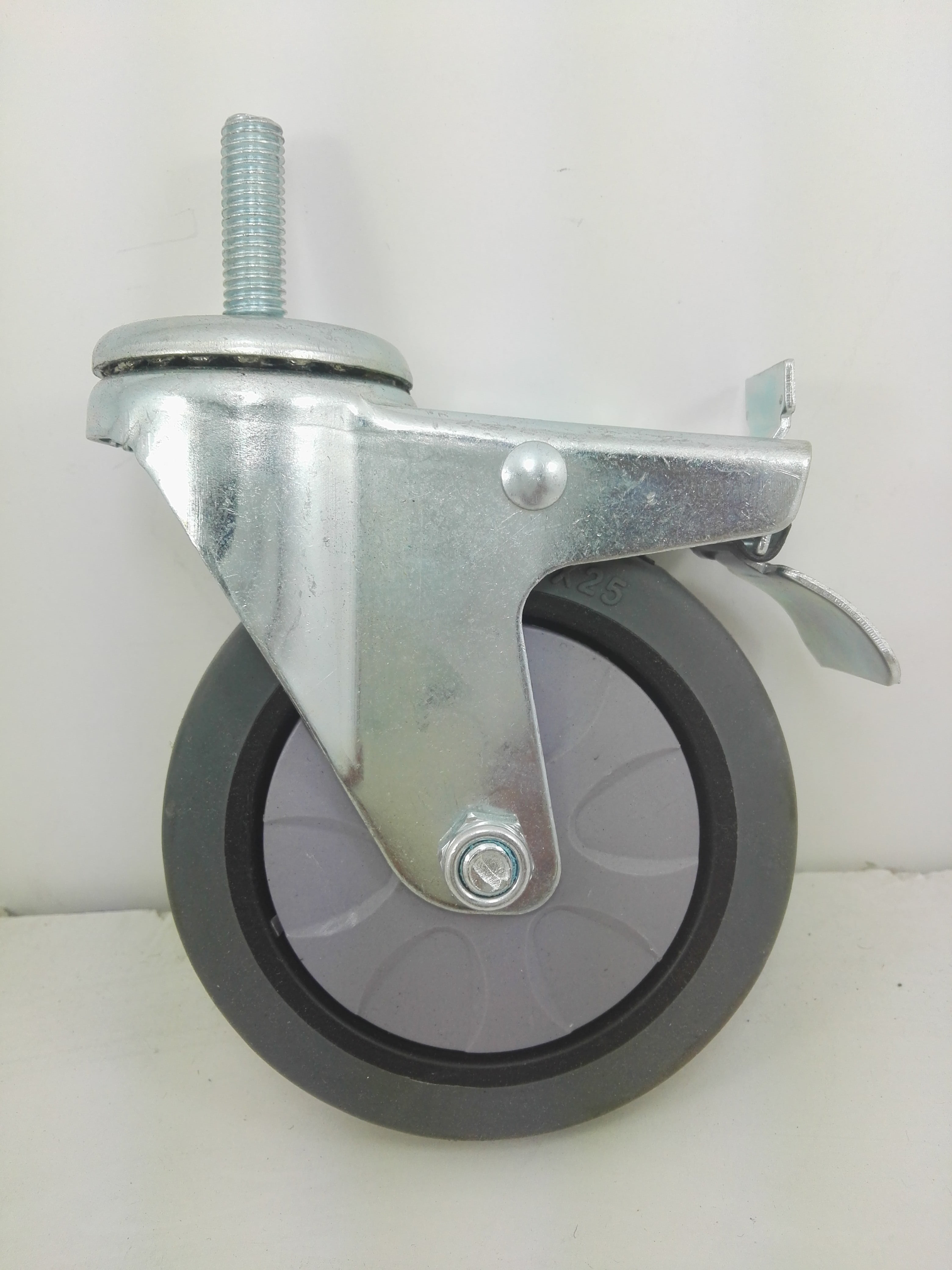 1 Piece Dia 4 inches Cart Castor Wheel With M10 Stem with Break ...