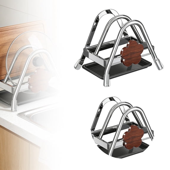 1 Piece Double-layer Stainless Steel Cutting Board Rack, Kitchen ...