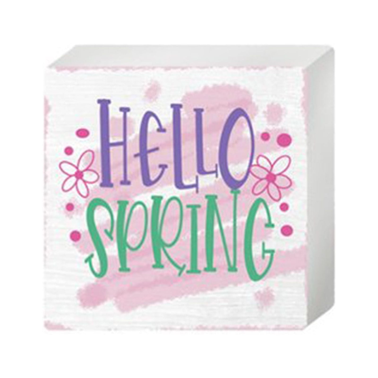 1 Piece Easter Bunny Table Wooden Sign Hello Spring Wood Tabletop ...