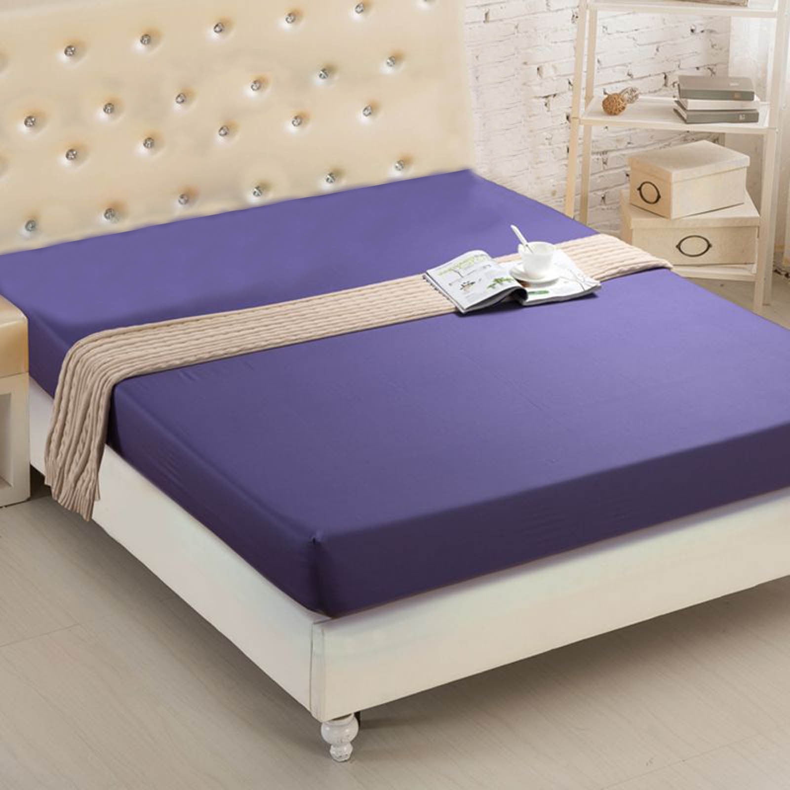 1 Piece Fitted Sheet King Premium Hotel Quality 1800 Collection Bedding ...