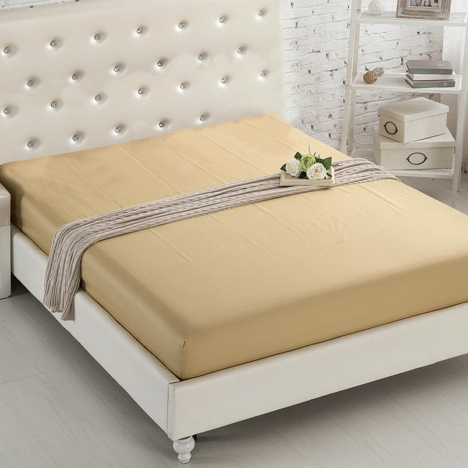 1 Piece Fitted Sheet King Premium Hotel Quality 1800 Collection Bedding ...