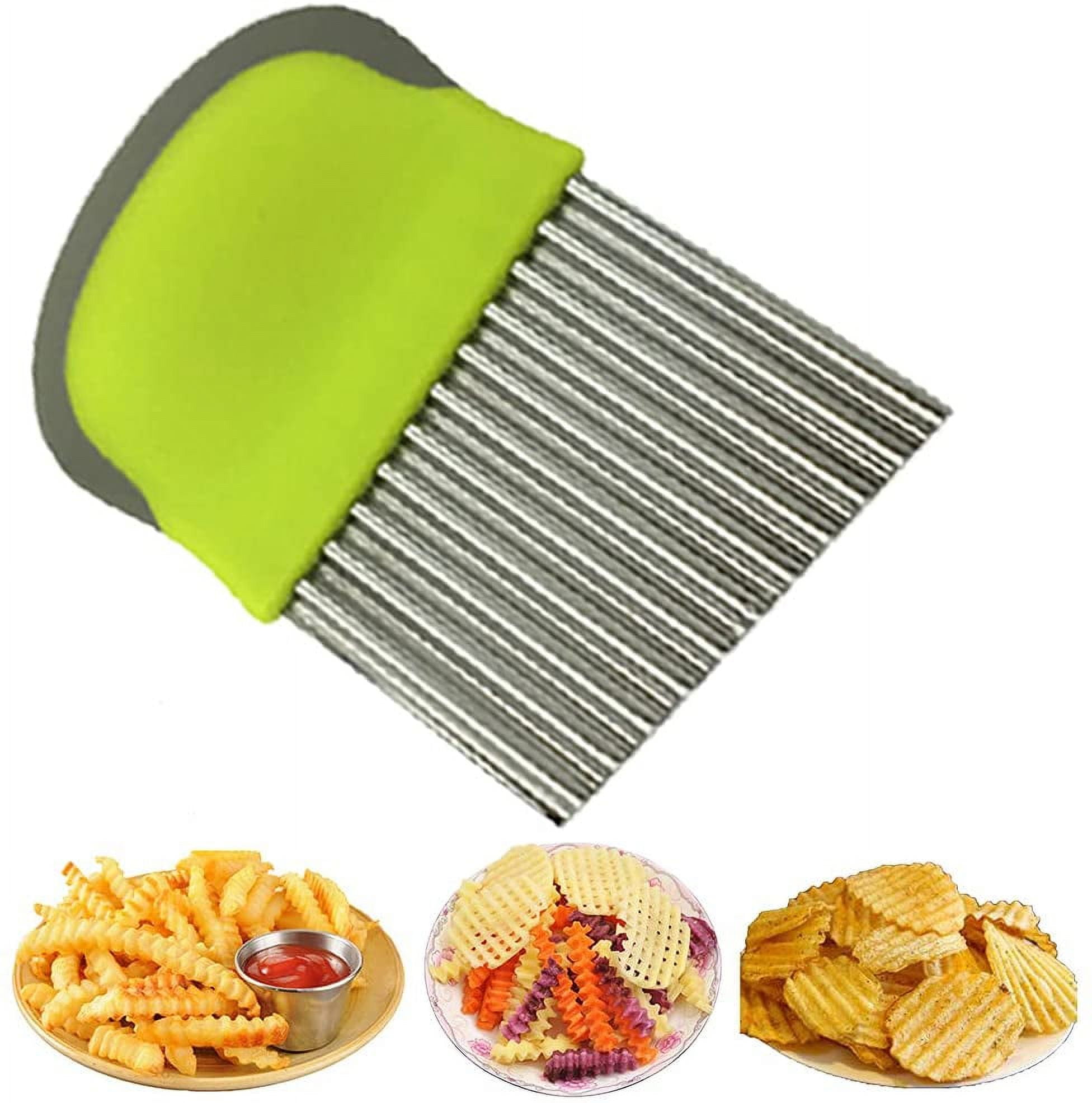 1 Piece French Fries Cutter Corrugated Stainless Steel Vegetable Cutter ...