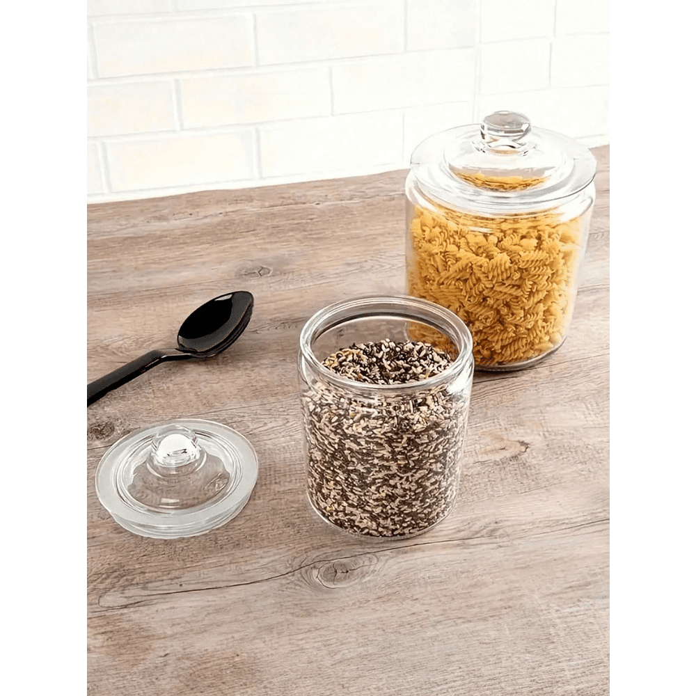 1 Piece Glass Jar With Sealing Lid, 1/2 Gallon Large Opening Jar, Food ...