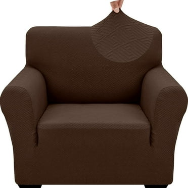 ATJIA 2 Piece Chair Covers Stretch Chair Slipcovers with Arms Jacquard ...