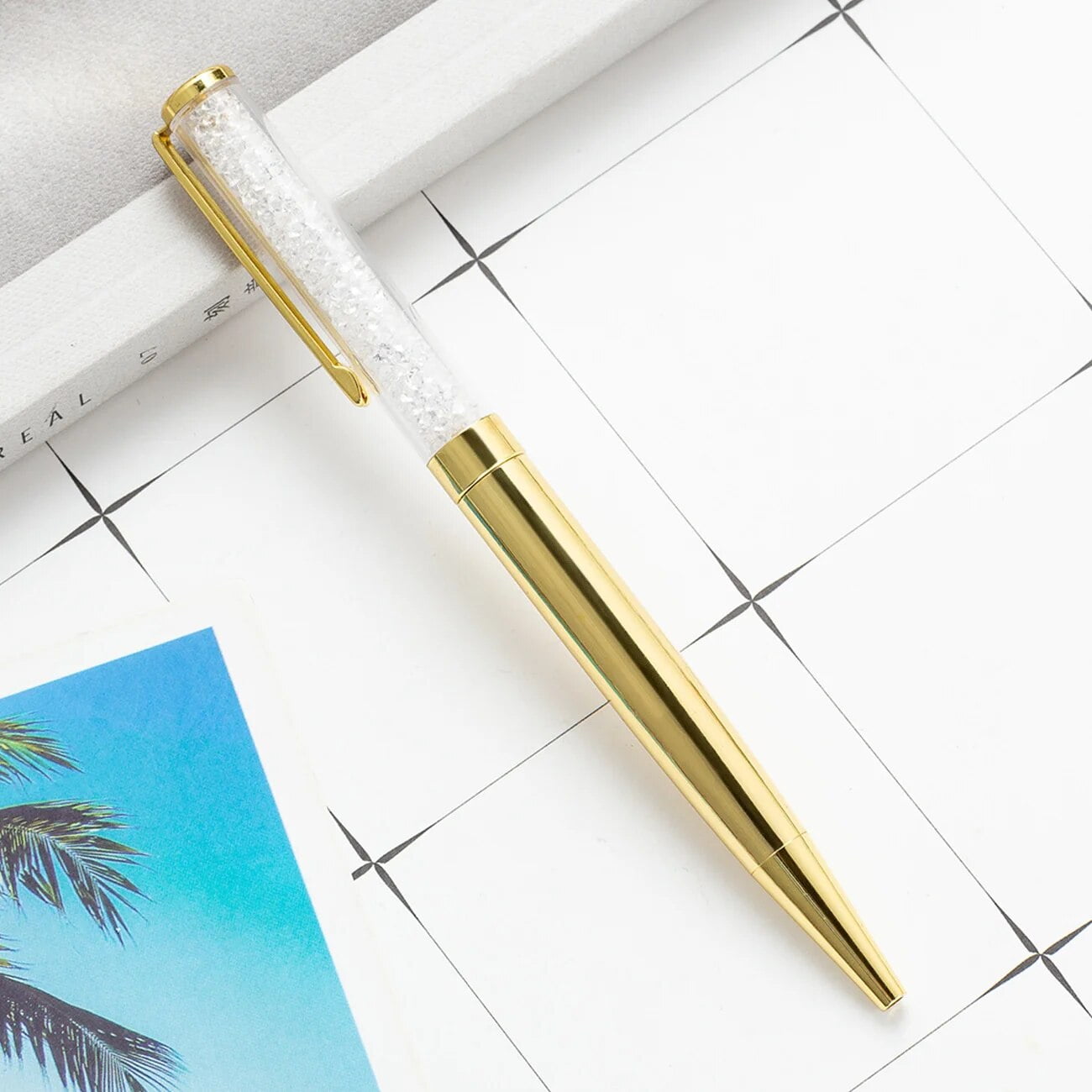 1 Piece Kawaii Diamond Crystal Roller Ballpoint Pen Creative Metal ...