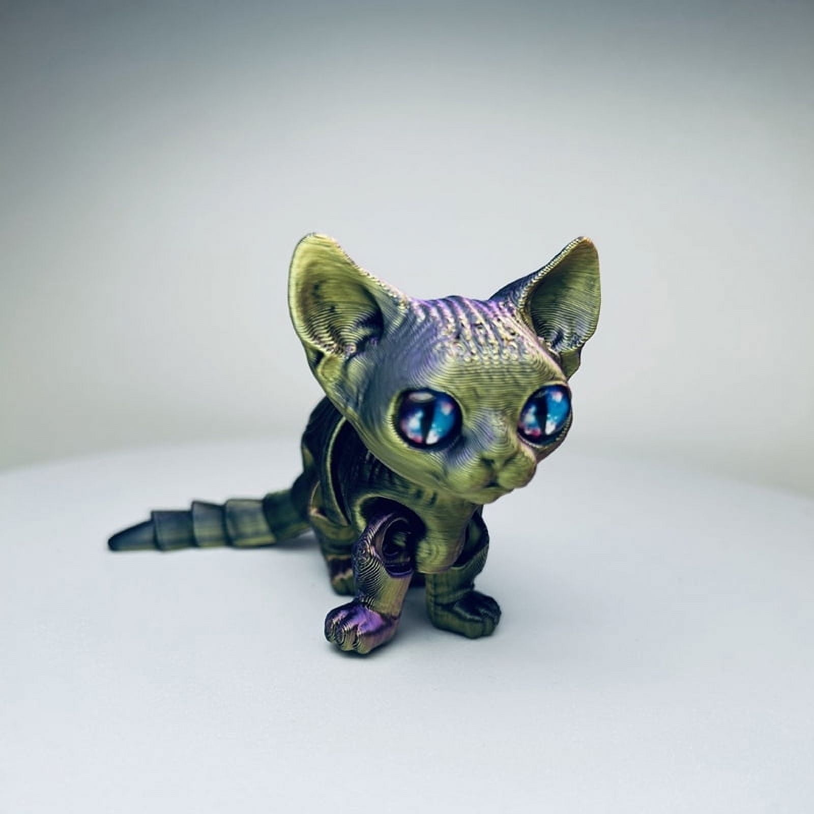 1 Piece Kids Gifts 3D Printed Toys Siamese Cat Figures Multi-joint ...