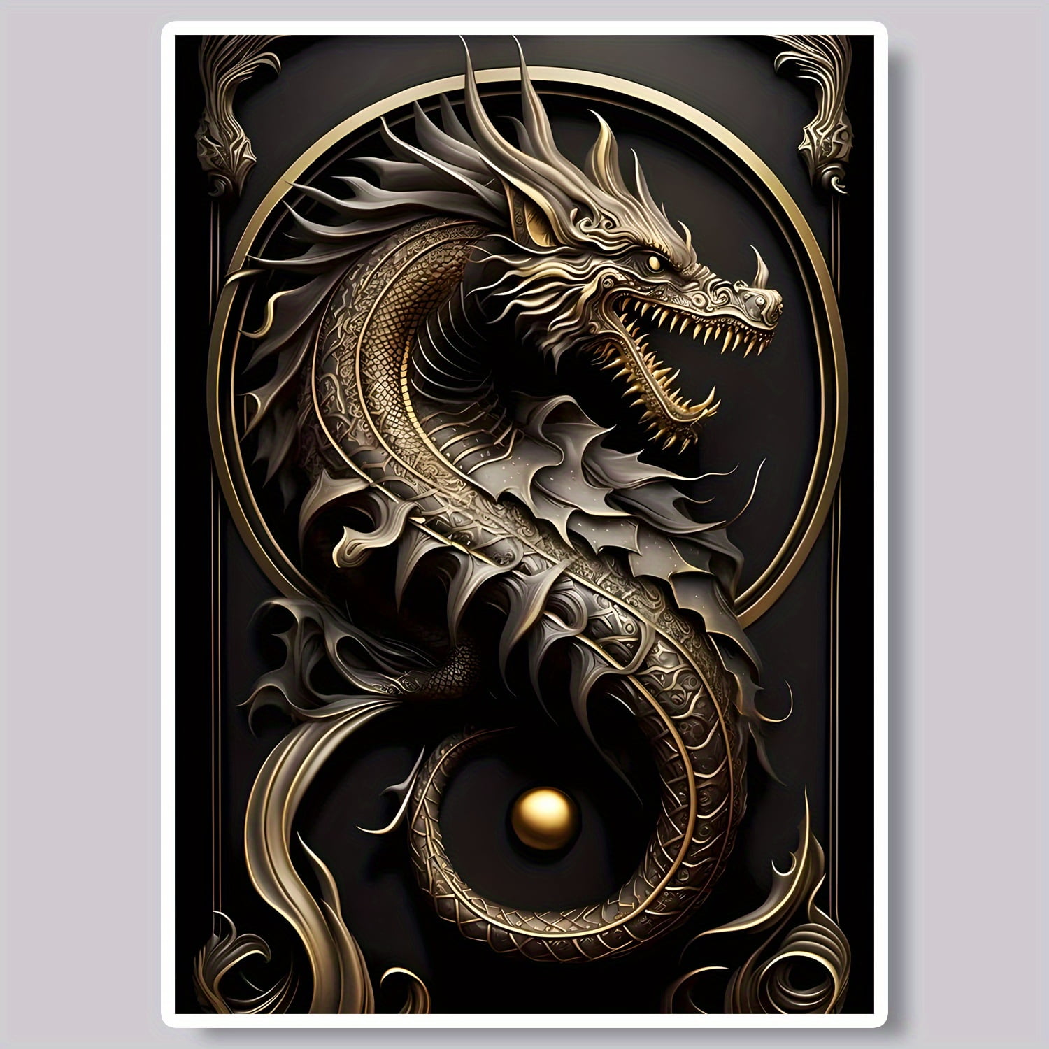 1 Piece Luxury Mythical Creature Canvas Art - Dragon, Phoenix, Tiger ...