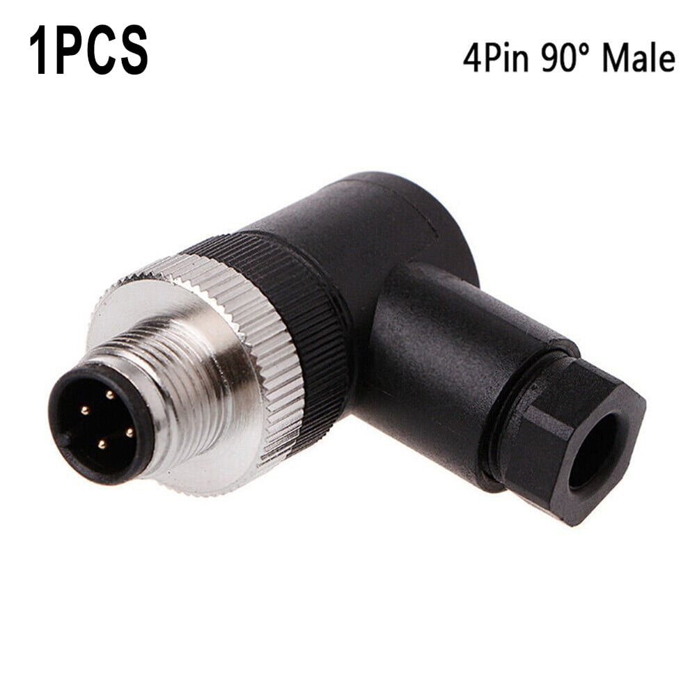 1 Piece M12 Sensor Connector 3/4/5/8 Pin Male/Female Right Angle Plug ...