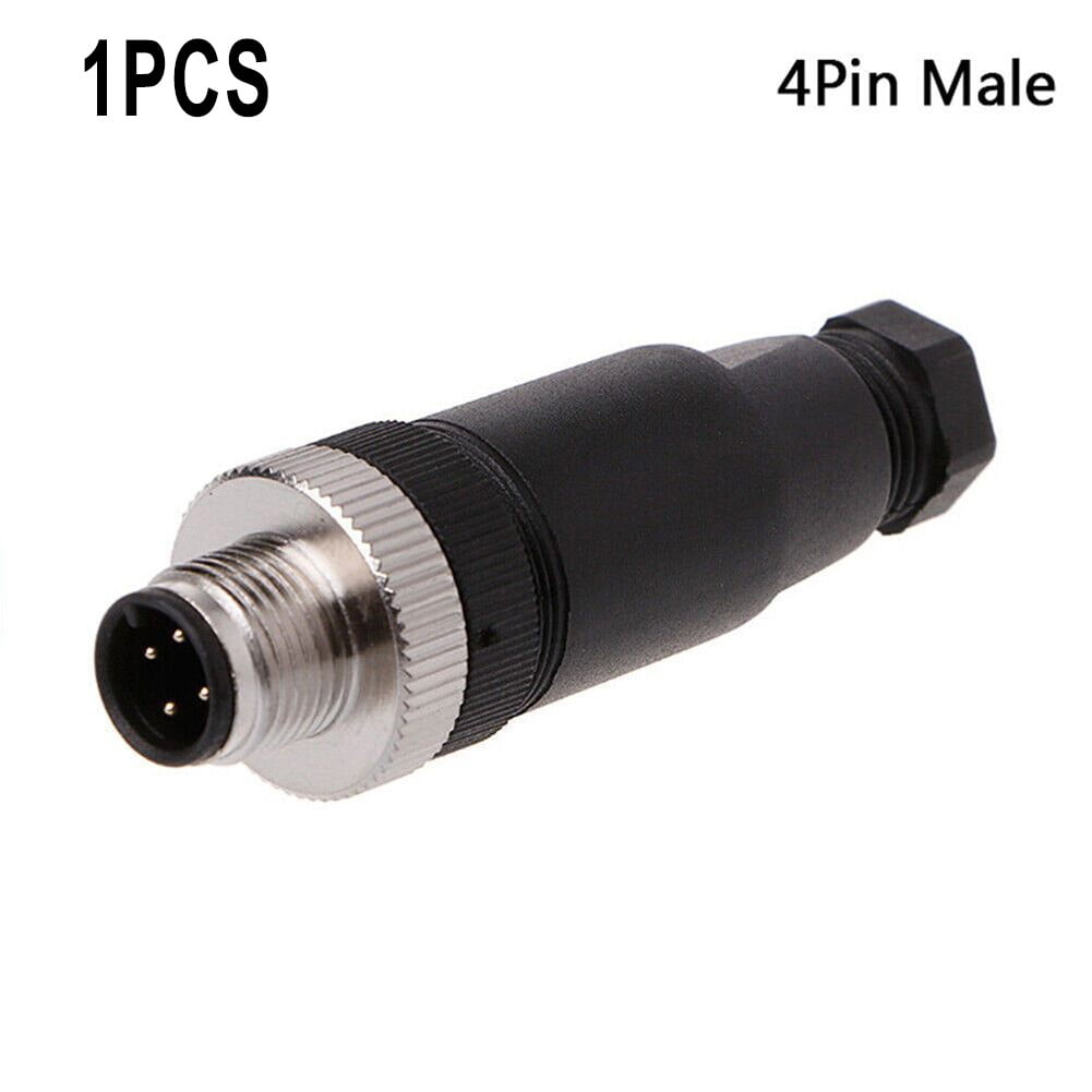 1 Piece M12 Sensor Connector 3/4/5/8 Pin Male/Female Right Angle Plug ...