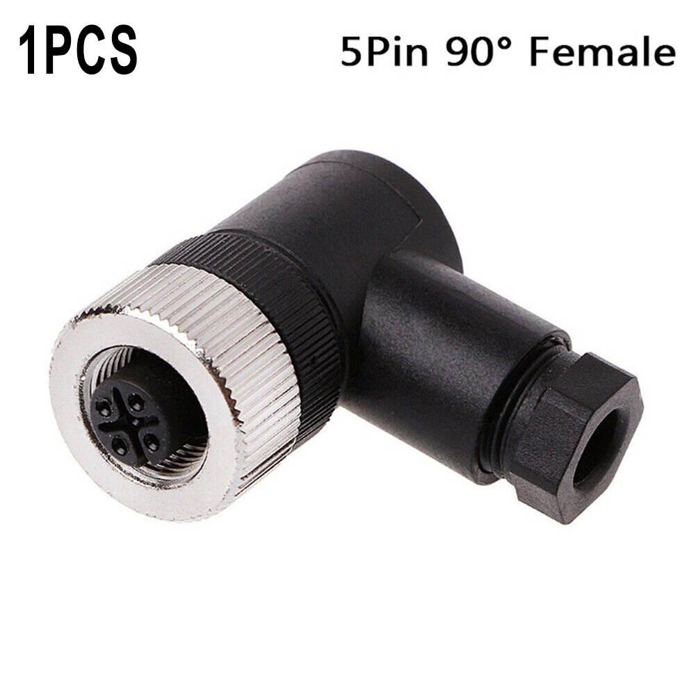 1 Piece M12 Sensor Connector 3/4/5/8 Pin Male/Female Right Angle Plug ...