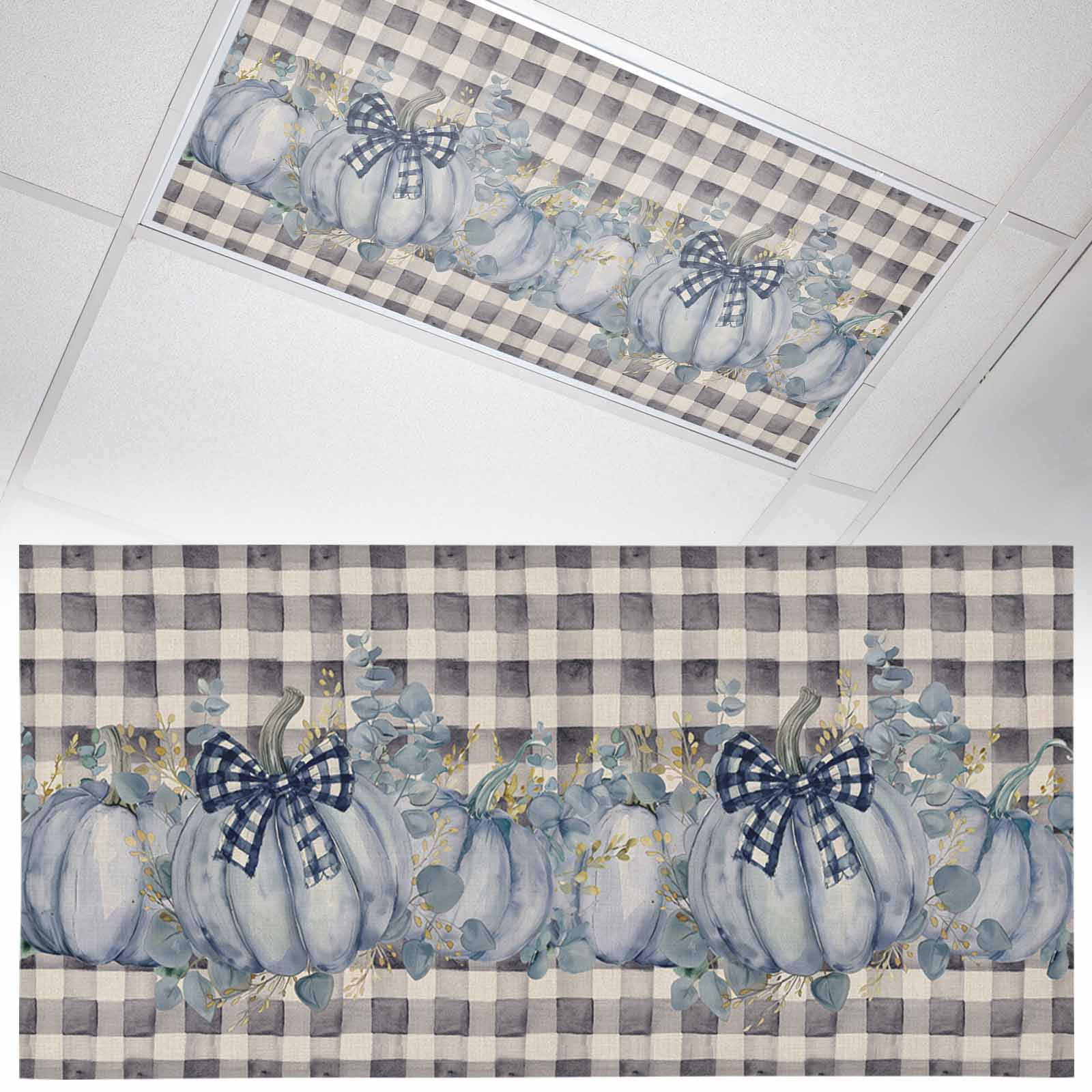 1 Piece Magnetic Fluorescent Light Covers, 2x4 Ft, Fall Thanksgiving ...