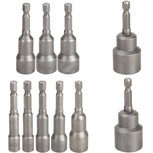 1-Piece Magnetic Nut Driver Drill Bit Adapter with Hex Socket Sleeve ...