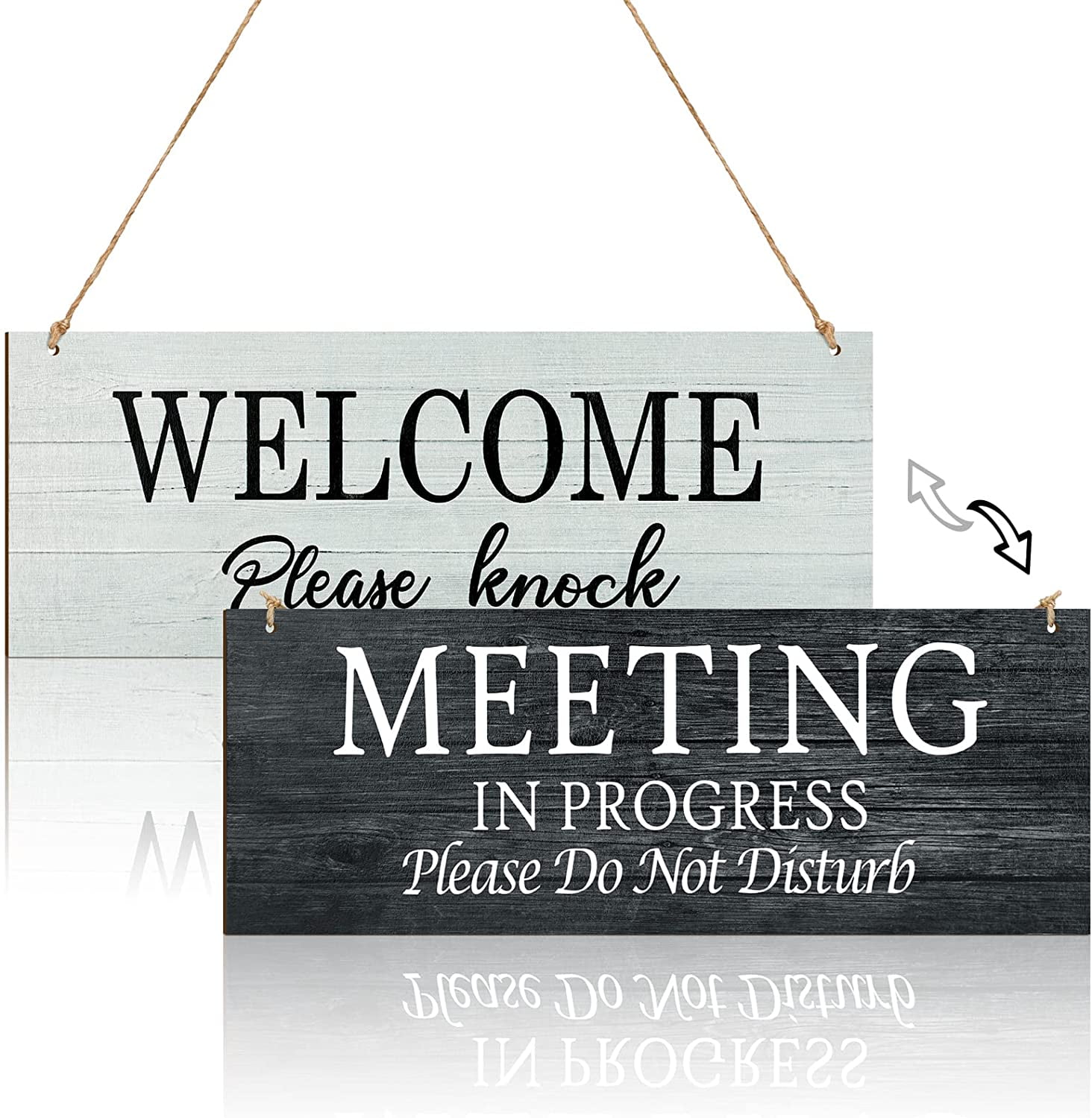 1 Piece in a Meeting Sign for Office Door, Double-side Meeting in ...