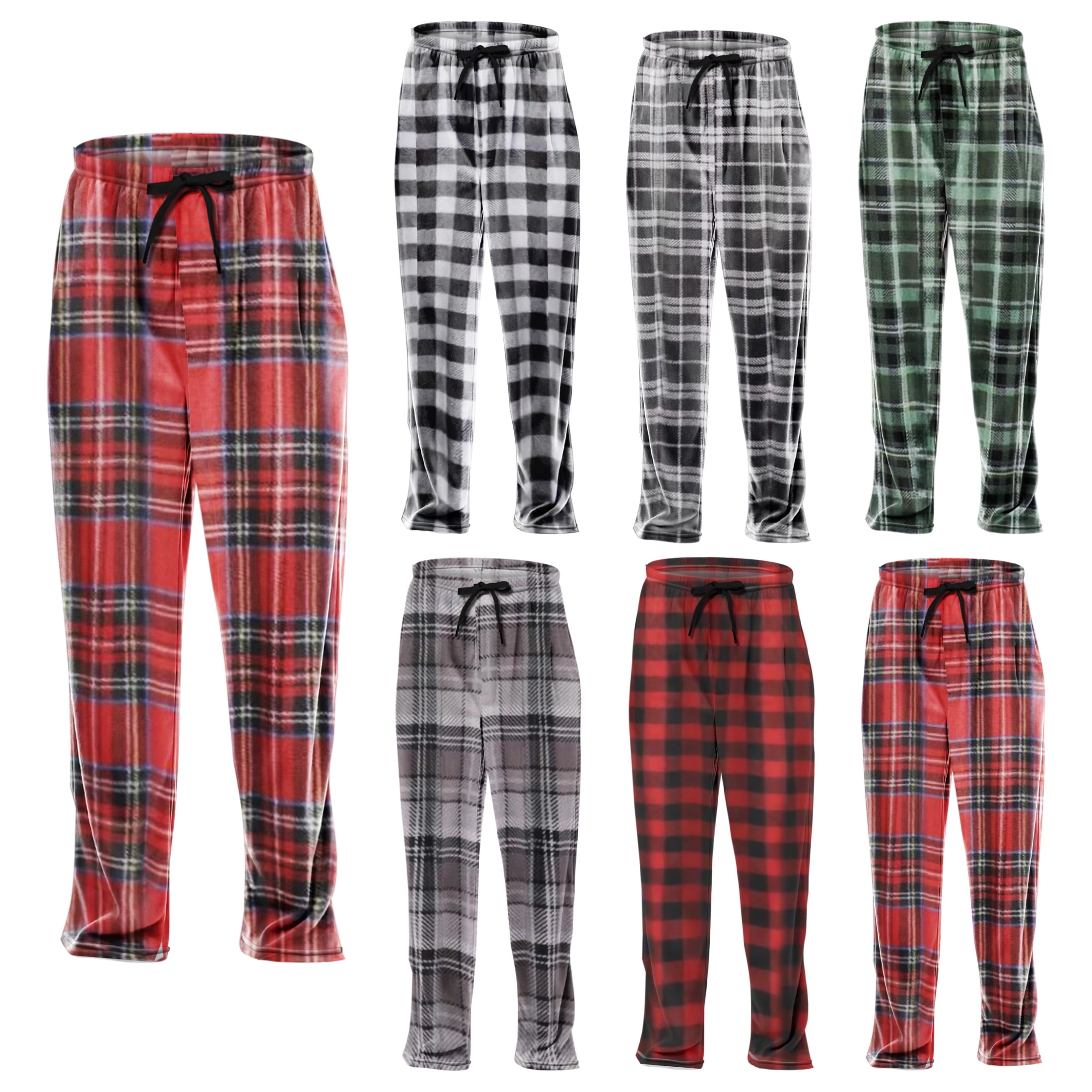 1 Piece Men's Ultra-Soft Microfiber Fleece Pajama Pants - Cozy Relaxed ...