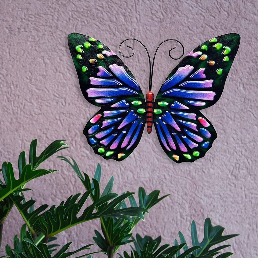 1 Piece Metal Butterfly Wall Decor Art Outdoor Outside Indoor Garden ...