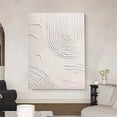 1 Piece Minimalist White Abstract Oil Painting - Frameless Modern ...