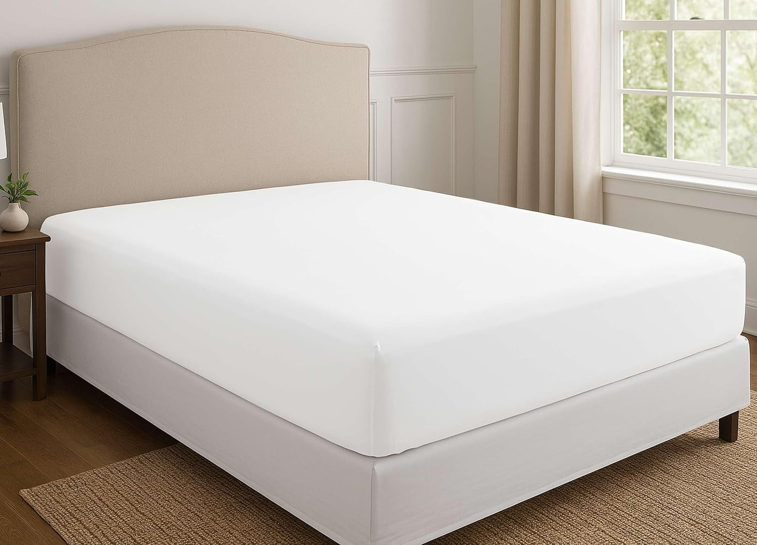 1 Piece Olympic Queen Size Fitted Sheet Only, Premium Hotel Quality ...