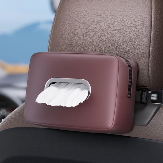 1 Piece PU Leather Car Tissue Box Compatible with Armrest Box Seat Back ...